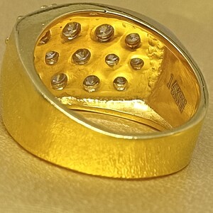 Cluster Simulated Diamond Men's Pinky Engagement Ring 14k Yellow Gold,fathers Day Gift , Diamond ...