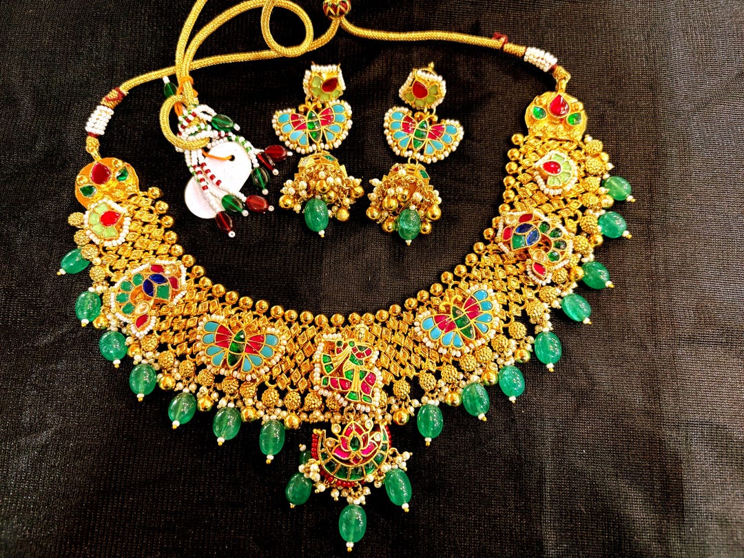 Jadau Set, Jadtar Set Bridal Wedding Indian Jewelry Kundan Polki Set ...