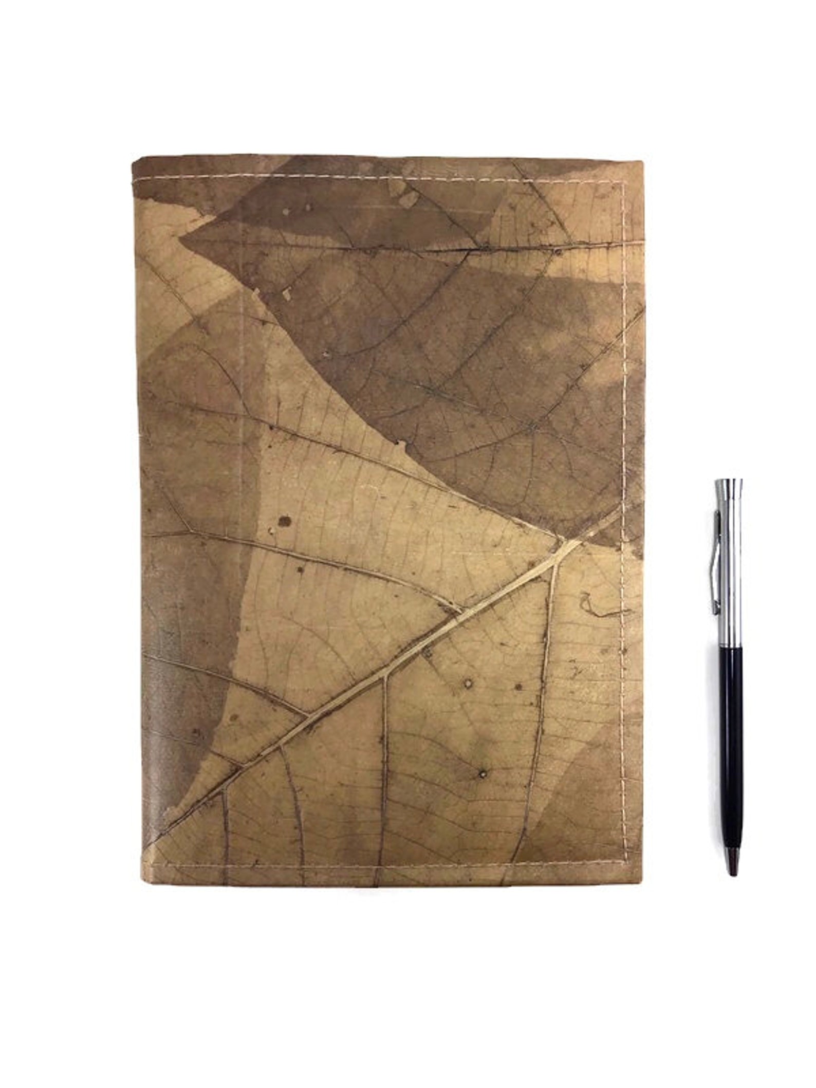 Nature Journal | Leaf Leather Notebook | Cool | Handmade | Vegan - Etsy