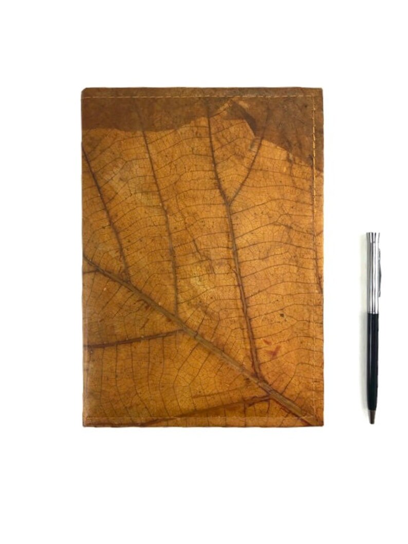 Nature Journal | Leaf Leather Notebook | Cool | Handmade | Vegan - Etsy