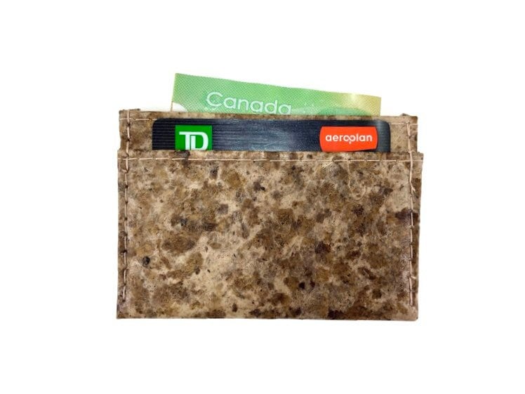 Minimalist Card Wallet Leaf Leather Wallet Vegan Wallet Slim Wallet Men ...