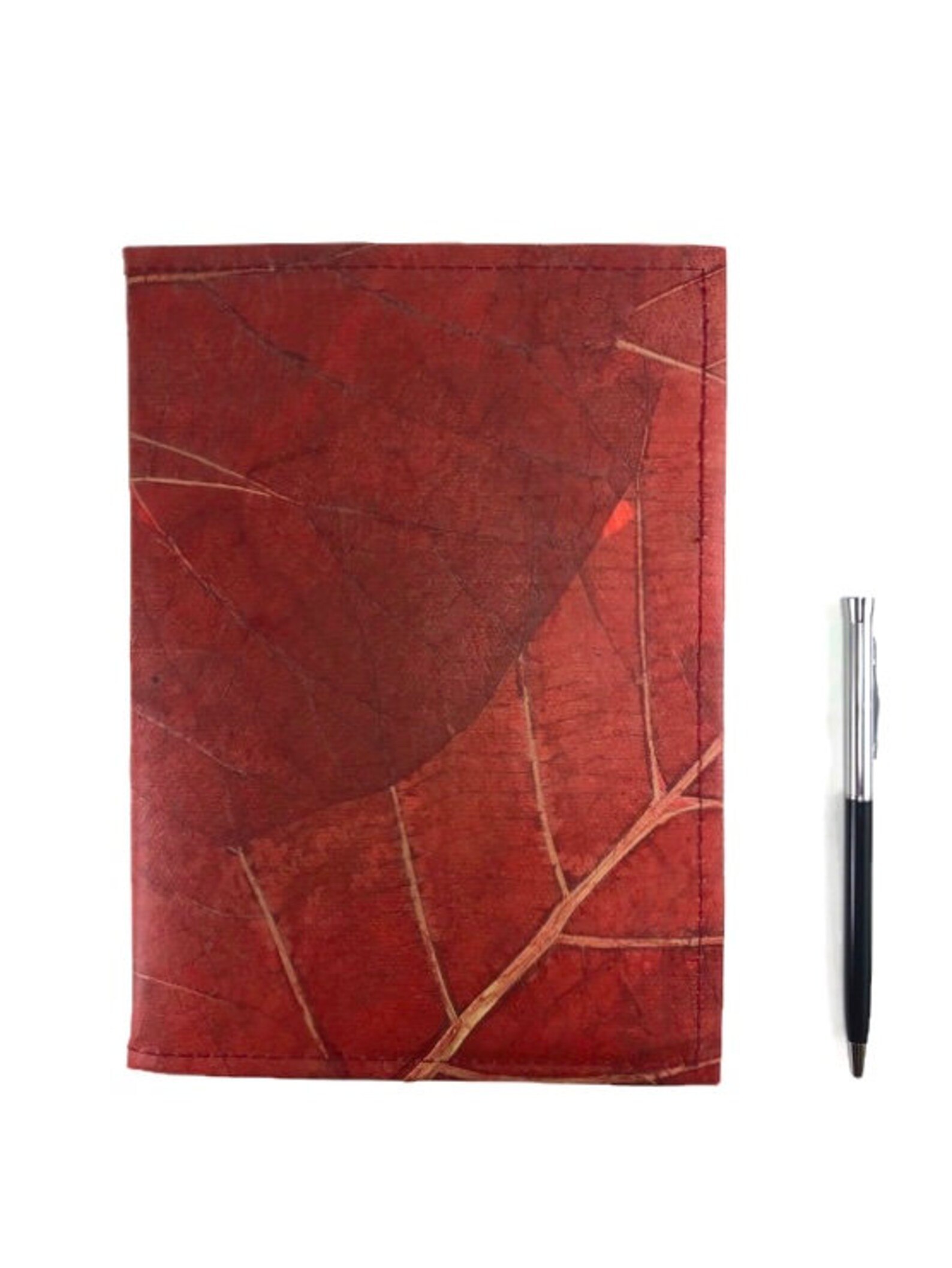 Nature Journal | Leaf Leather Notebook | Cool | Handmade | Vegan - Etsy