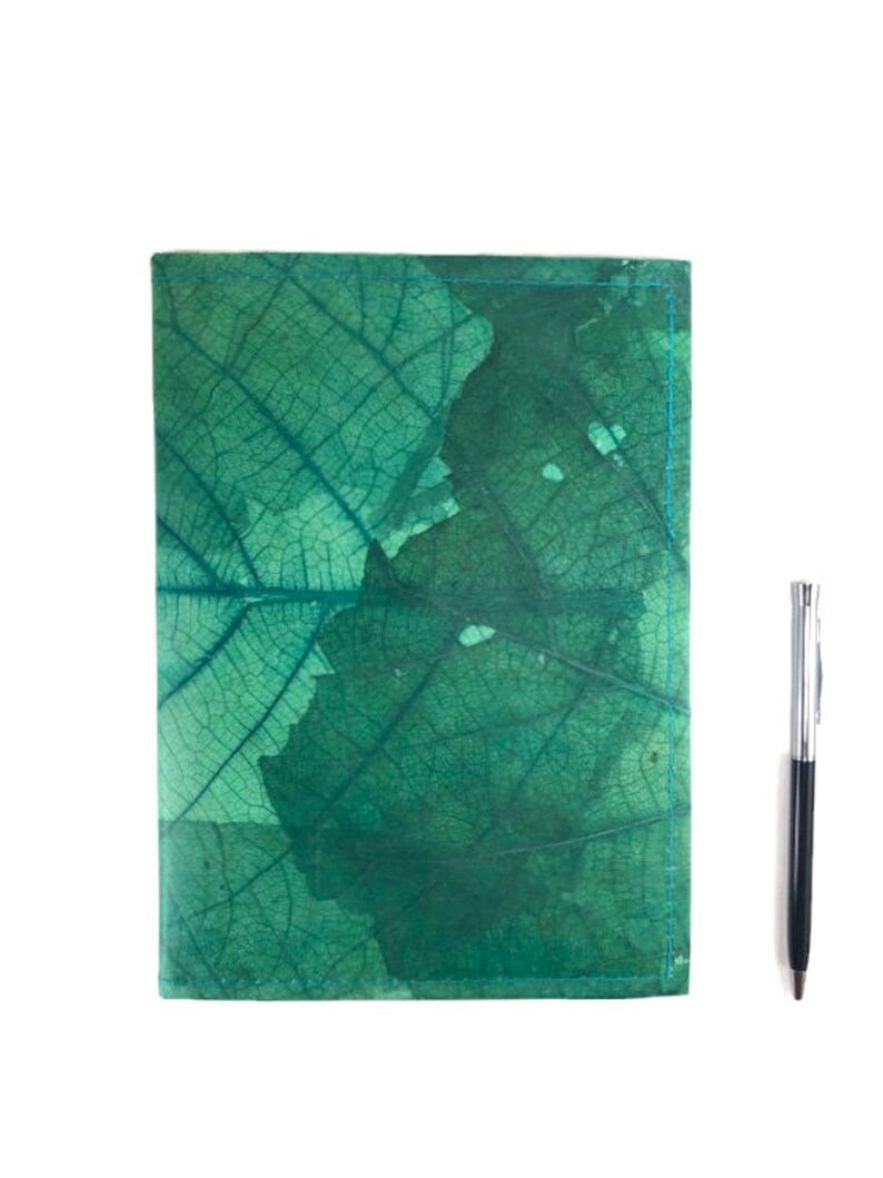 Nature Journal | Leaf Leather Notebook | Cool | Handmade | Vegan - Etsy