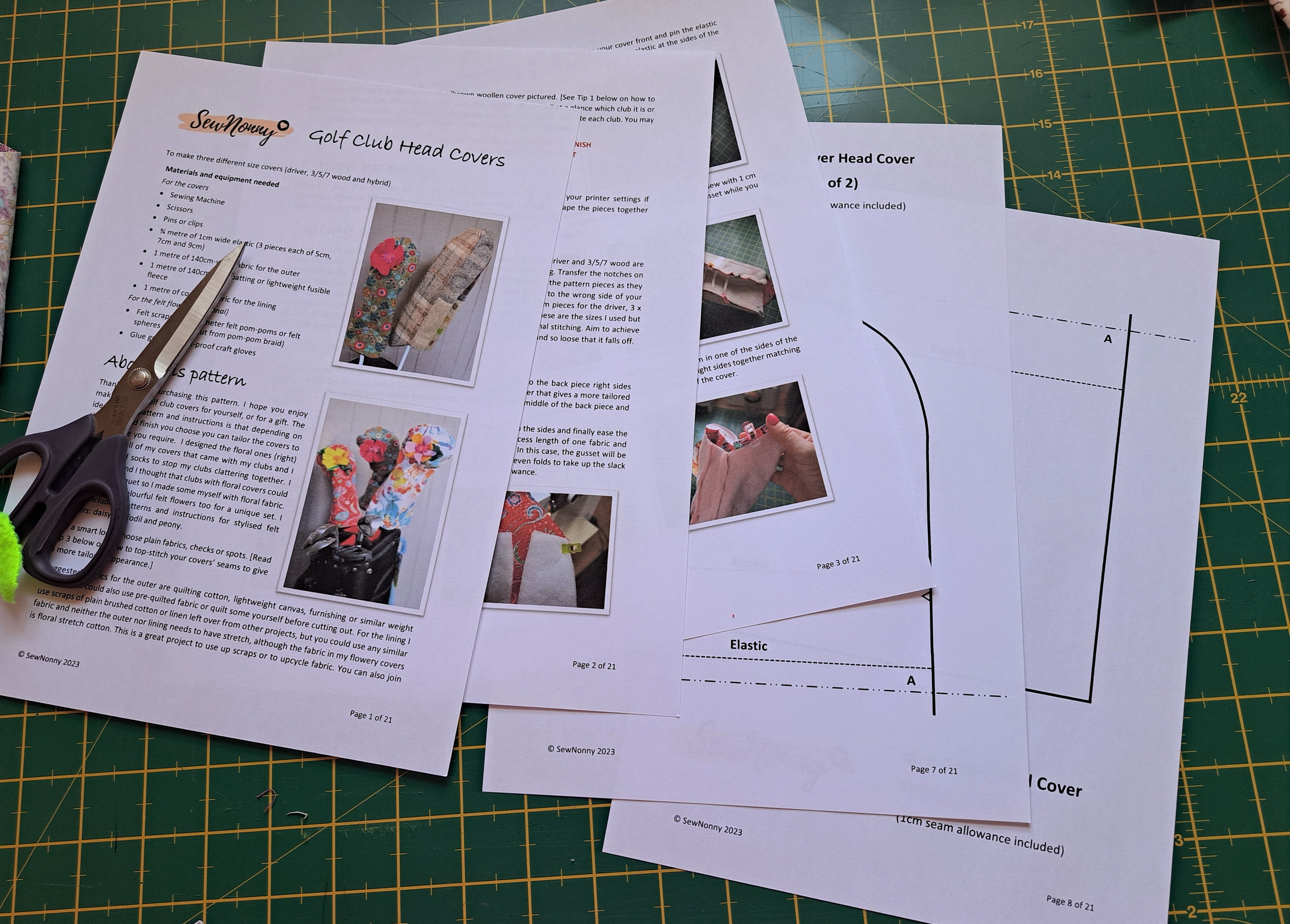 Golf Head Cover PDF Sewing Pattern With Full Instructions - Etsy
