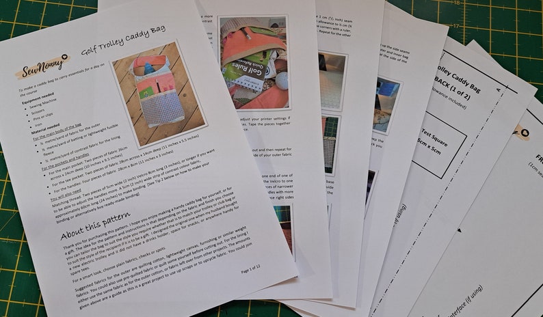 Golf Trolly Bag PDF Sewing Pattern With Full Instructions and ...