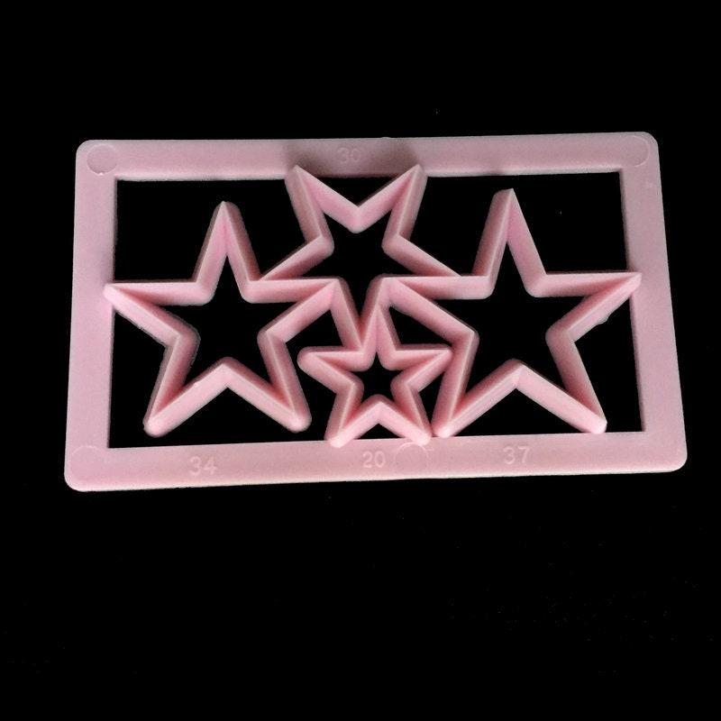 Star plastic fondant cutter cake mold fondant mold fondant - Etsy.de