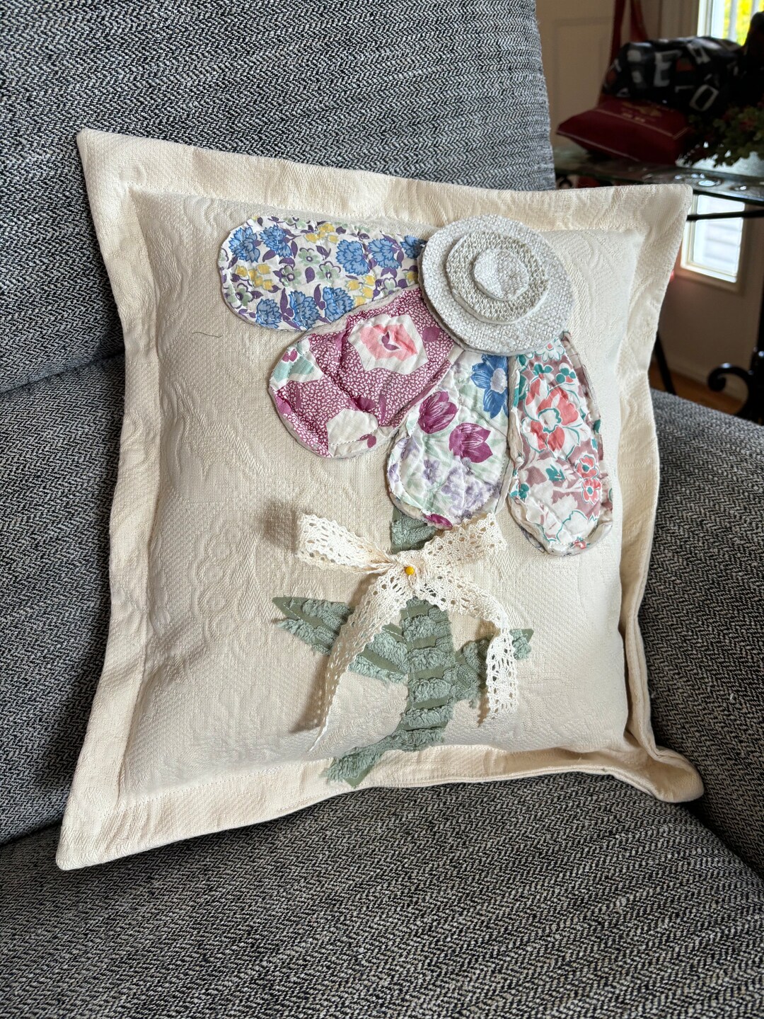 Vintage Flower Pillows, Farmhouse Style Pillows, Shabby Chic Pillows ...