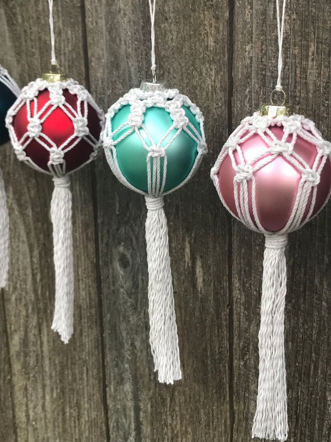 DIY Macrame Christmas Ornament Tutorial Macrame Pattern | Etsy
