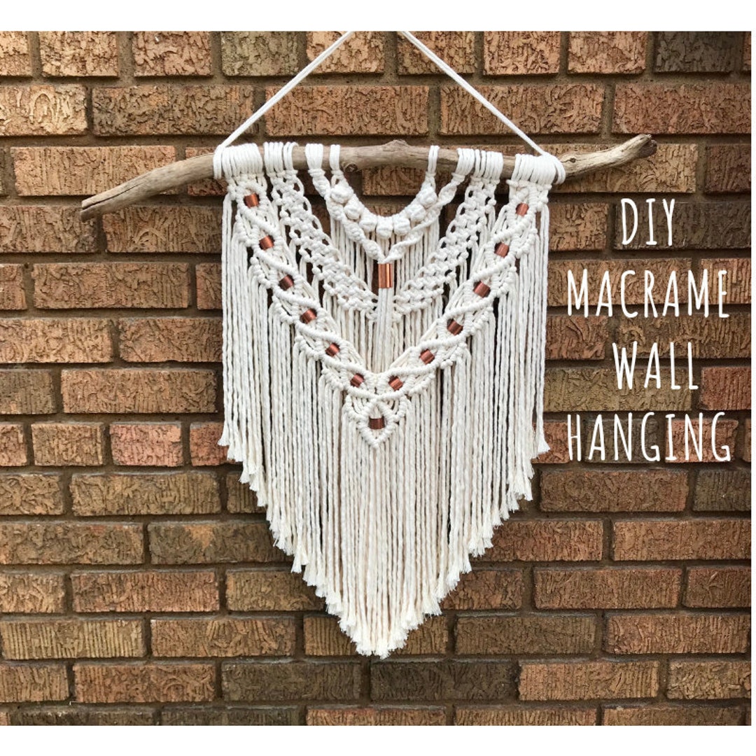 DIY LAYERED MACRAME Wall Hanging Pattern, Macrame Photo Tutorial, Learn ...