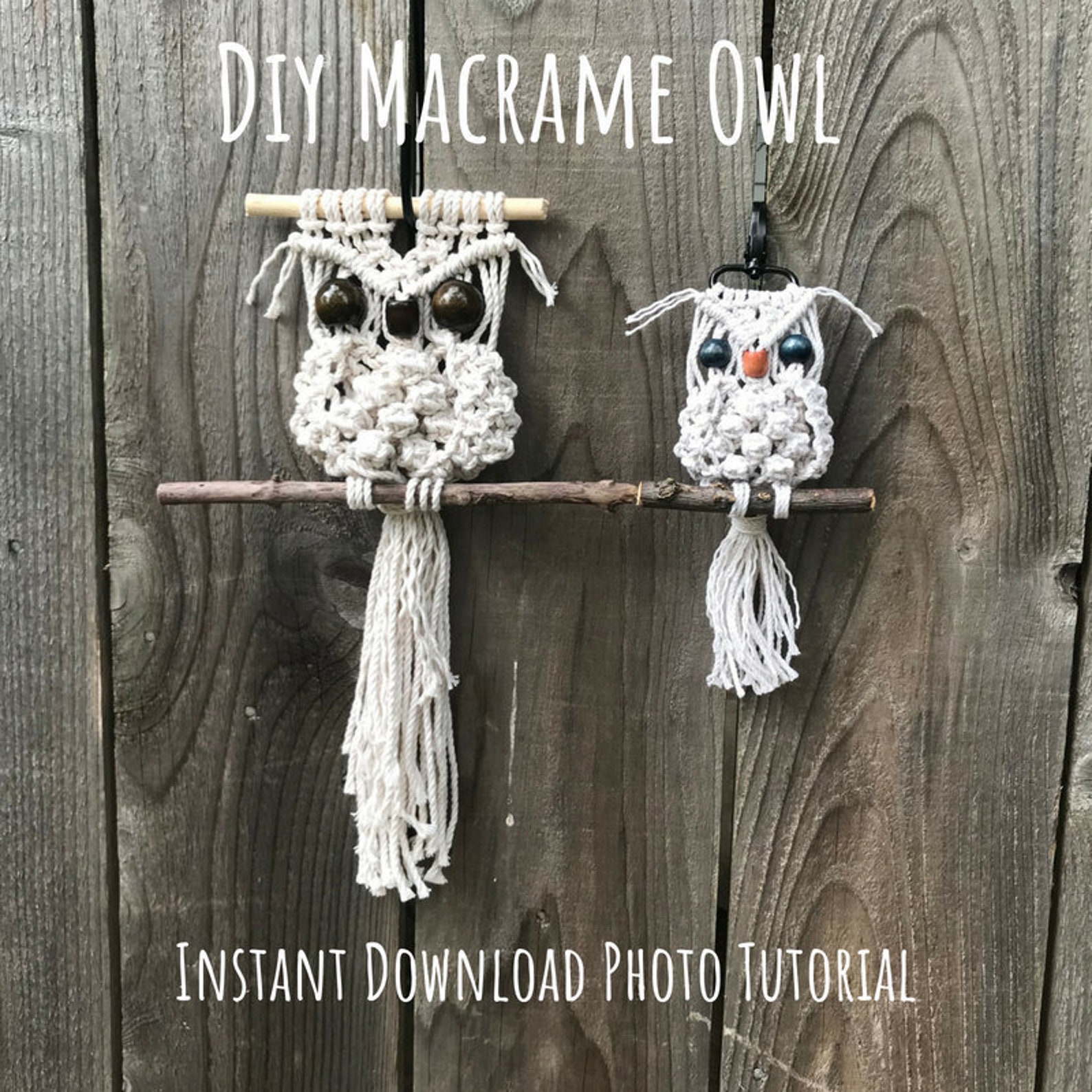 Macrame Owl Tutorial Learn to Macrame Adorable Owl Pattern - Etsy