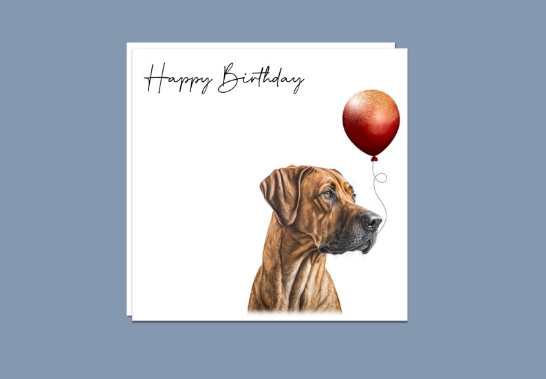Happy Birthday Dog Lover Greeting Card Rhodesian Ridgeback - Etsy UK