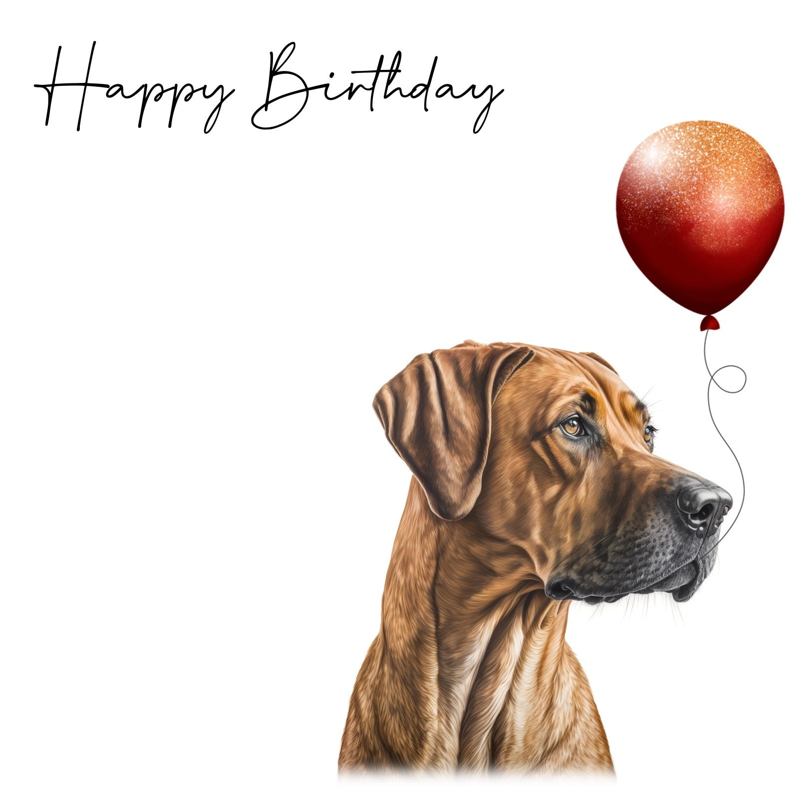 Happy Birthday Dog Lover Greeting Card Rhodesian Ridgeback - Etsy UK