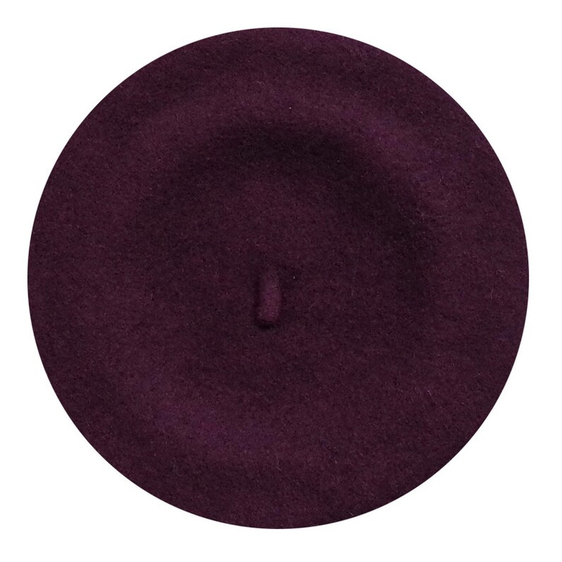 Purple Beret with 100% Wool / French Style Berets / Dark | Etsy