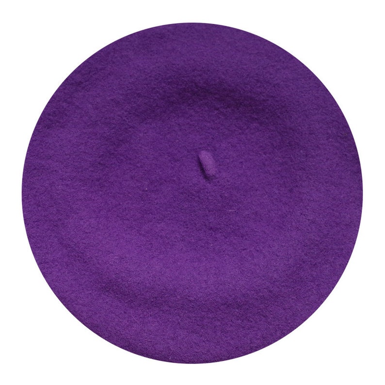 Purple Beret with 100% Wool / French Style Berets / Dark | Etsy