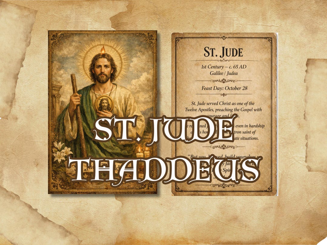 Rustic Vintage Style St. Jude Thaddeus Printable| Catholic Saint's ...