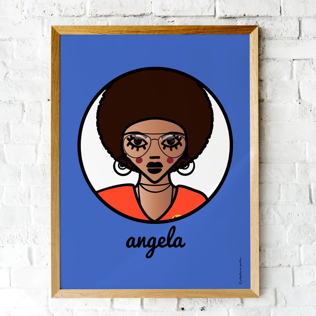 Angela Davis / Poster Portrait Poster by Illustrator Stéphanie Gerlier ...