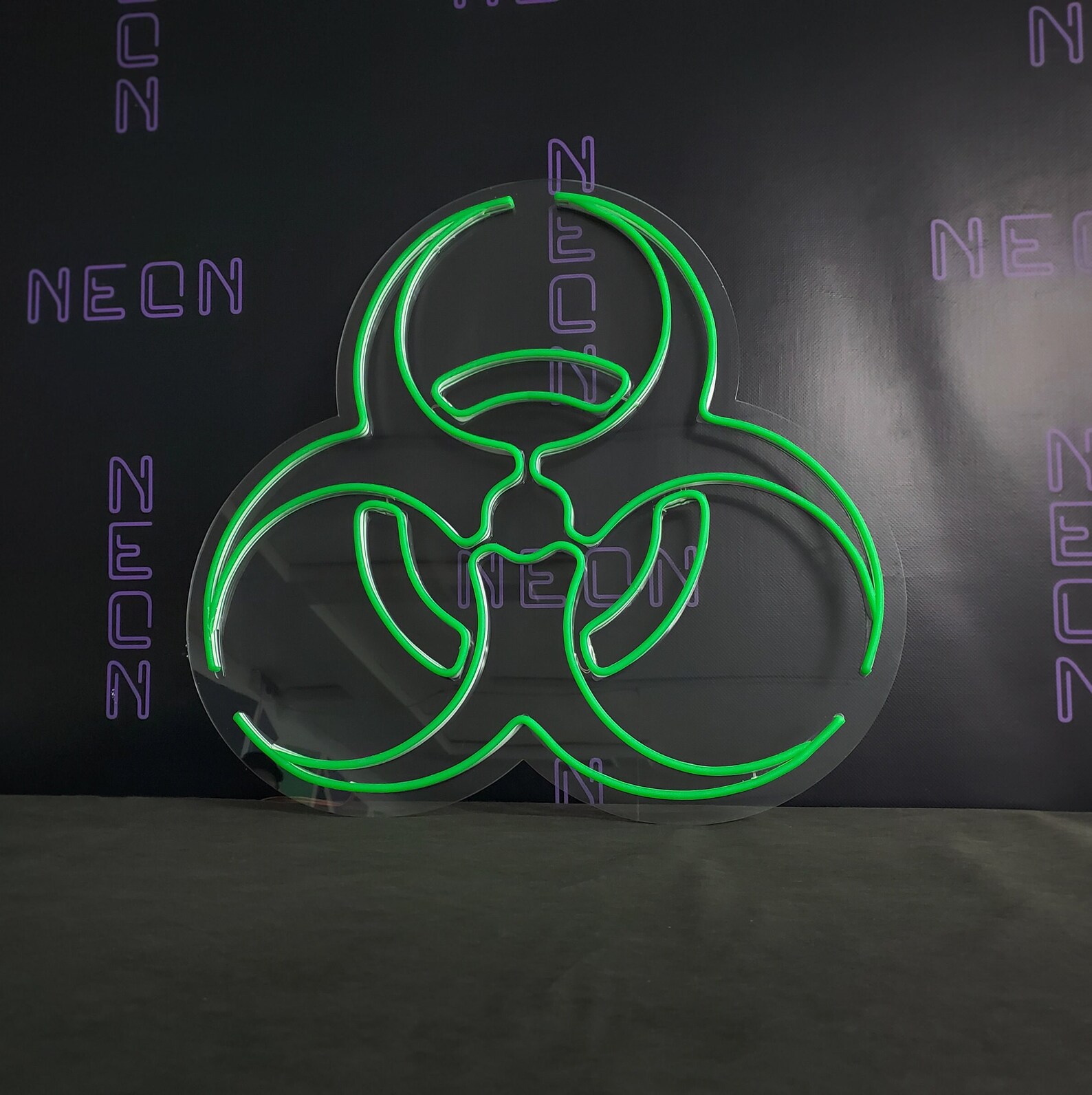 Biohazard LED Neon Sign - Etsy