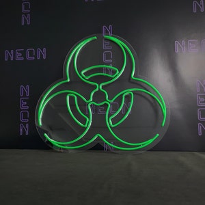 Biohazard LED Neon Sign - Etsy