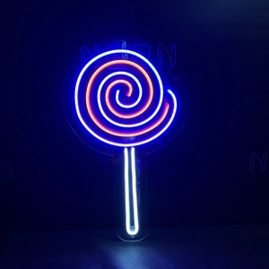 Candy on a Stick LED Neon Sign - Etsy