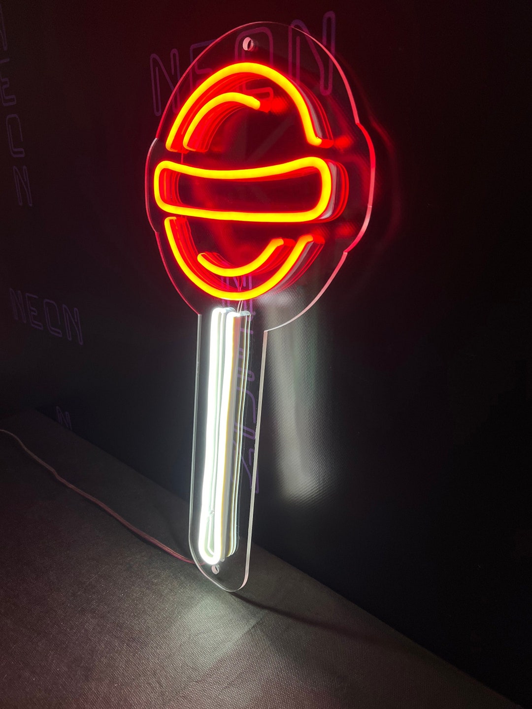 Candy on a Stick LED Neon Sign - Etsy