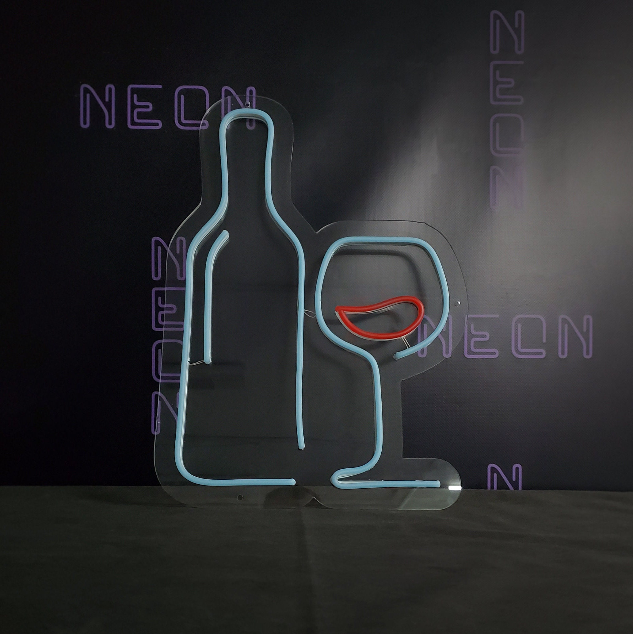 Wine Neon Sign Wine Led Sign Wine Light Signwine Wall - Etsy