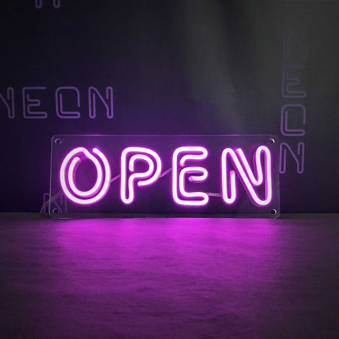 Open LED Neon Sign - Etsy
