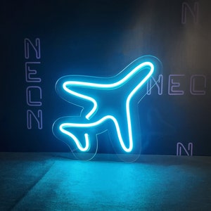 Airplane LED Neon Sign - Etsy