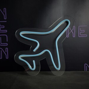 Airplane LED Neon Sign - Etsy