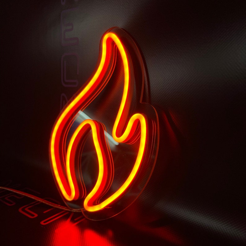 Fire LED Neon Sign - Etsy
