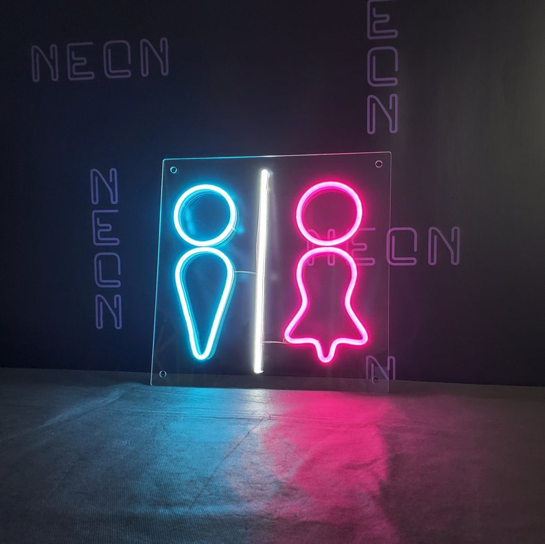 WC LED Neon Sign Toilet Public WC Toilet Decor - Etsy