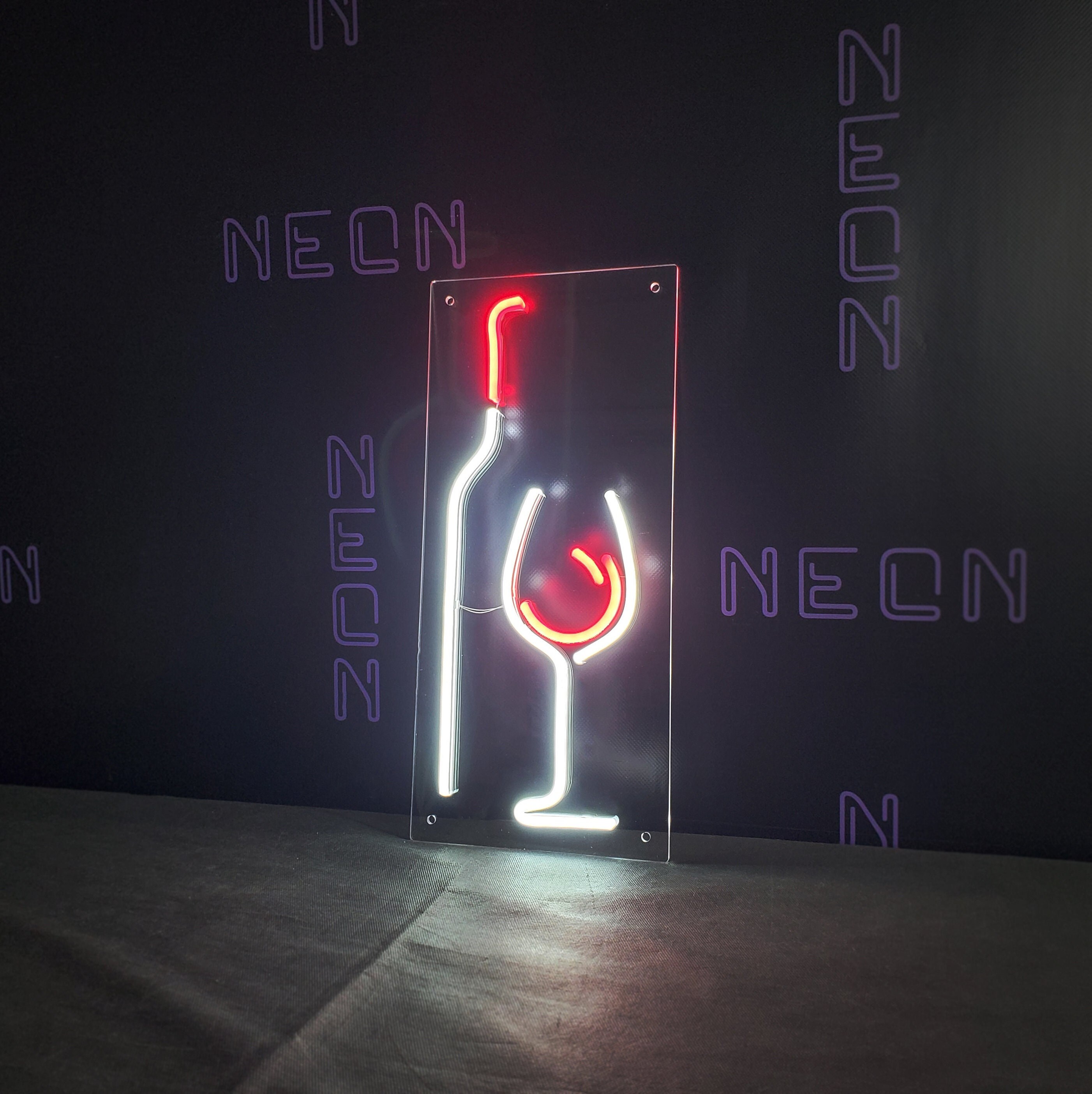 Wine Neon Sign Wine Led Sign Wine Light Signwine Wall - Etsy