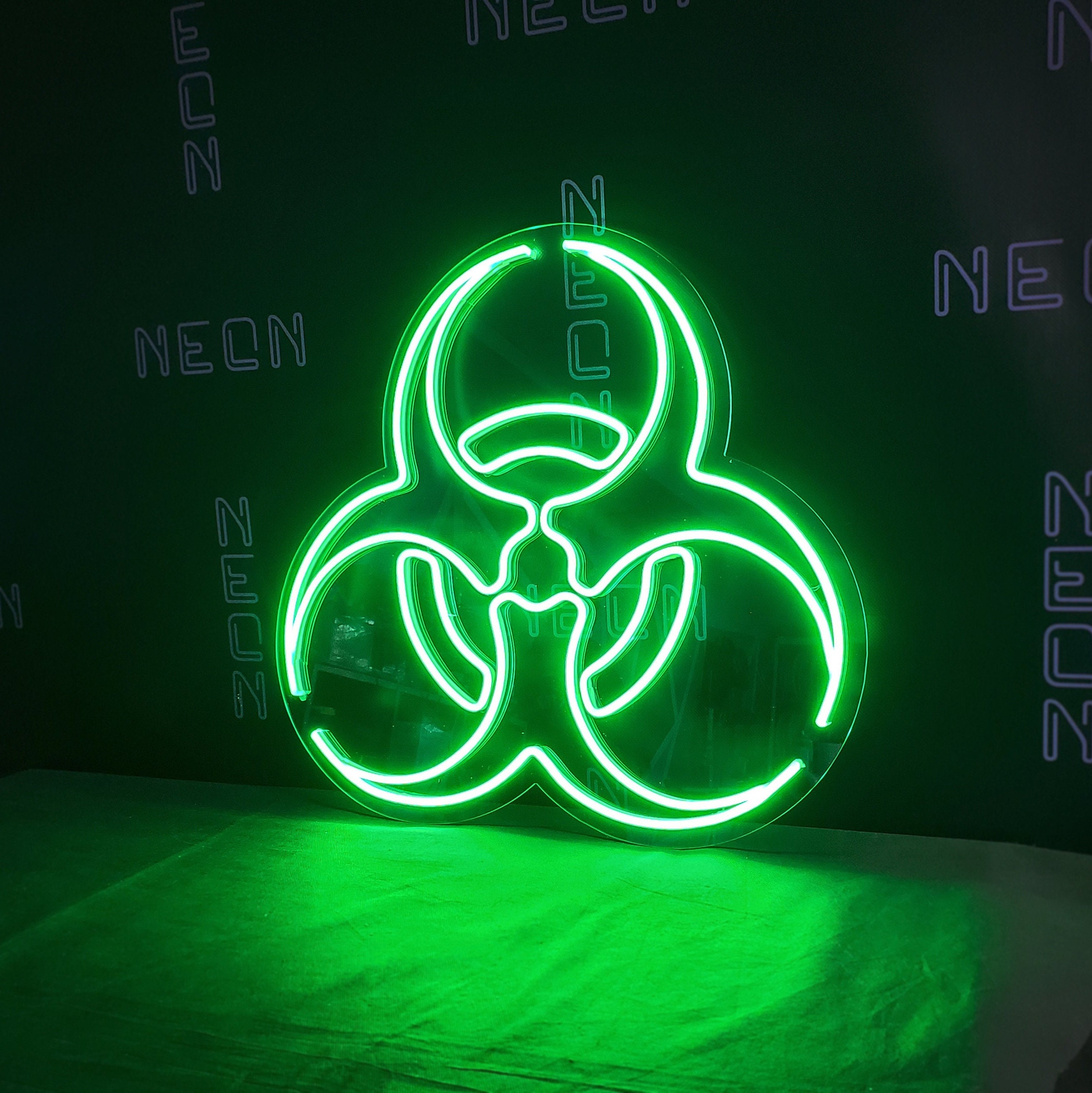 Biohazard LED Neon Sign - Etsy