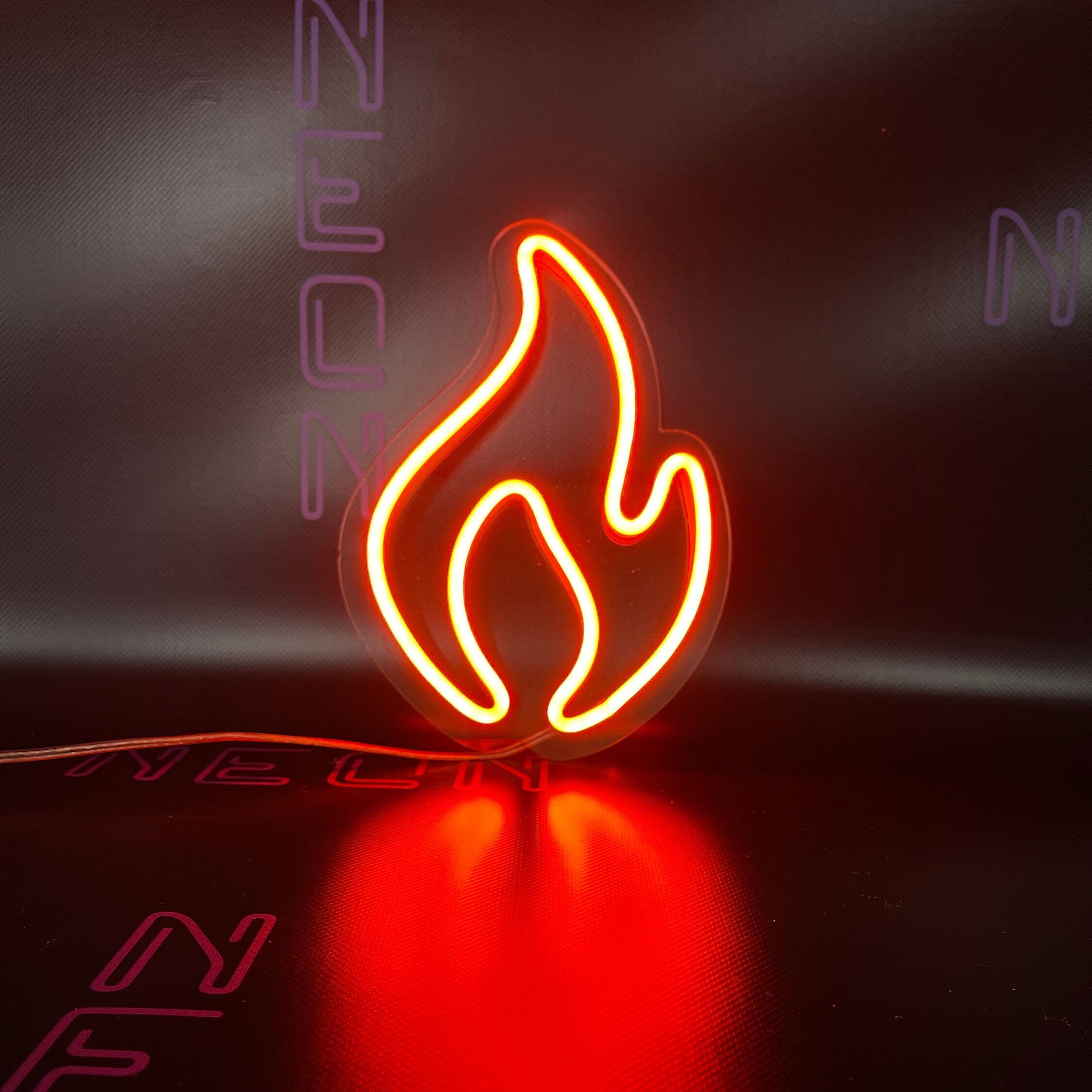 Fire LED Neon Sign - Etsy
