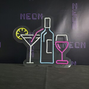 Wine Neon Sign, Wine Led Sign, Wine Light Sign,wine Wall Decor,bar Neon ...