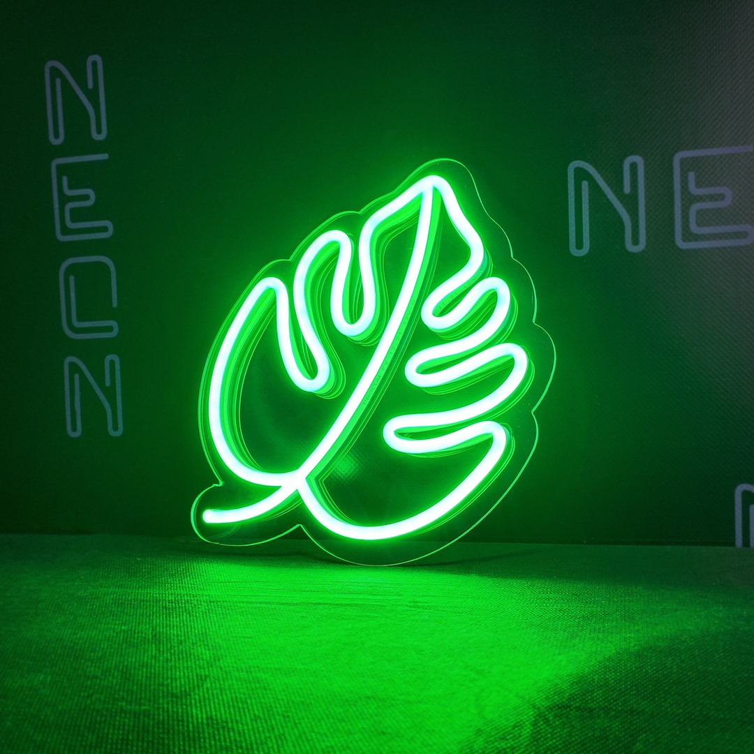 Leaf LED Neon Sign - Etsy