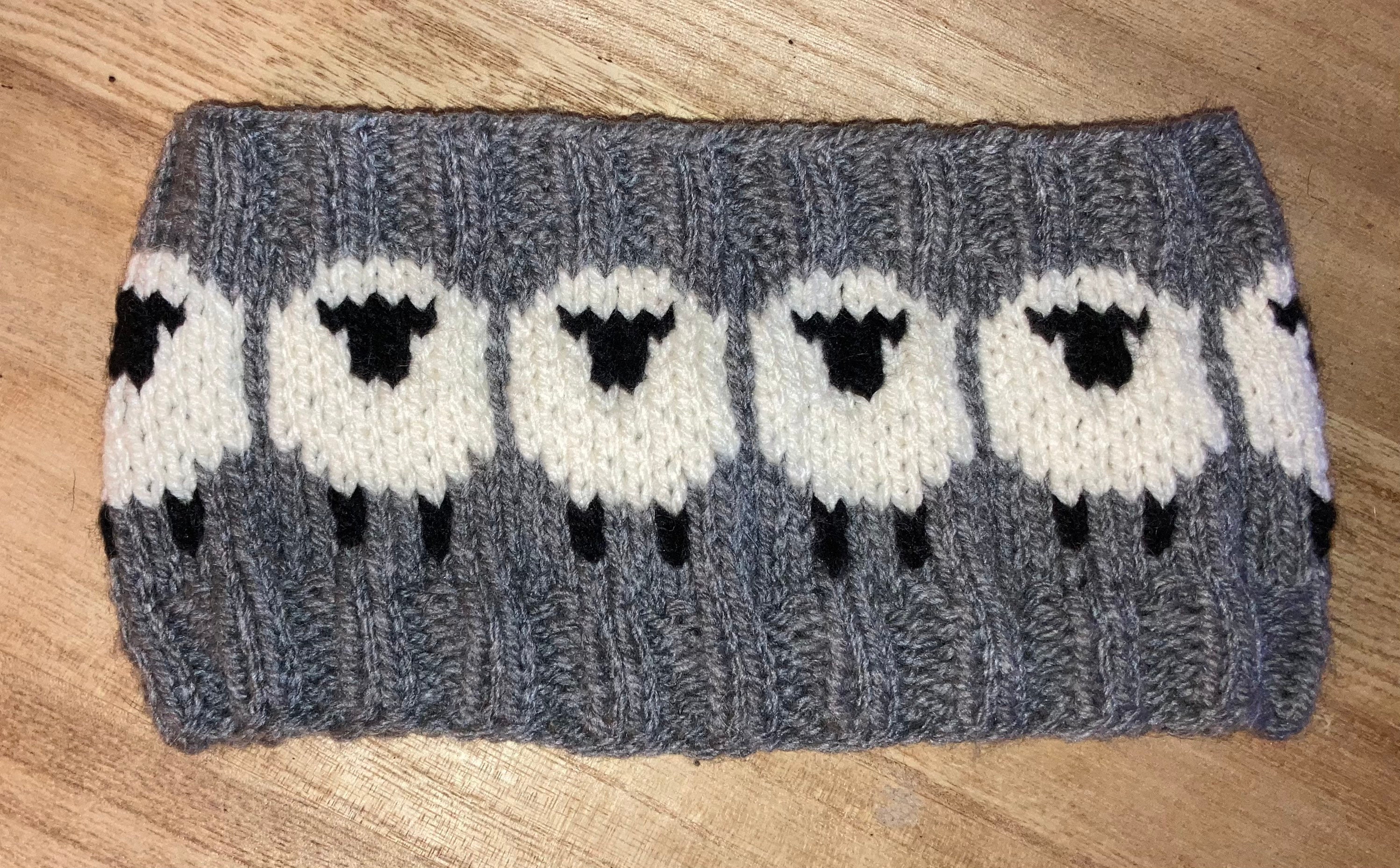 Hand Knitted Sheep Headband - Etsy UK