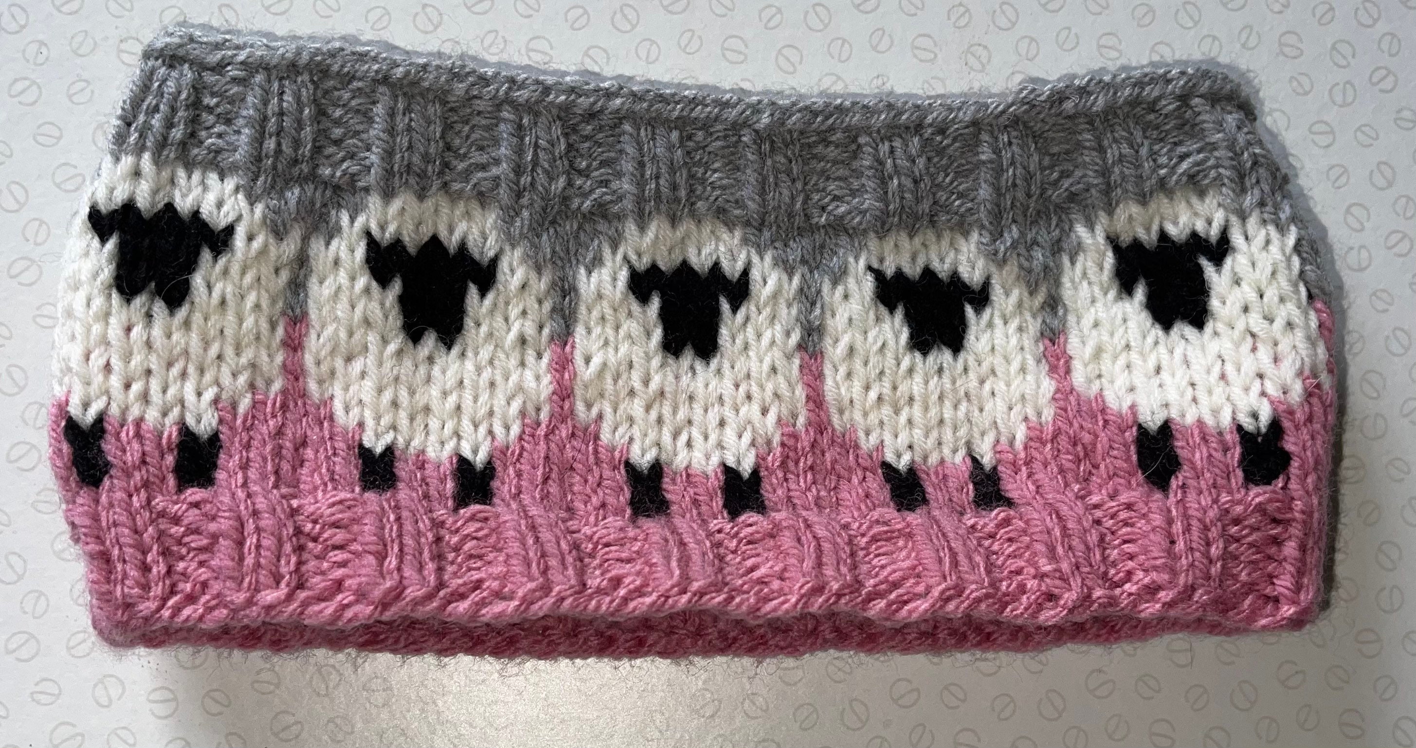 2 Tone Hand Knitted Sheep Headband - Etsy UK