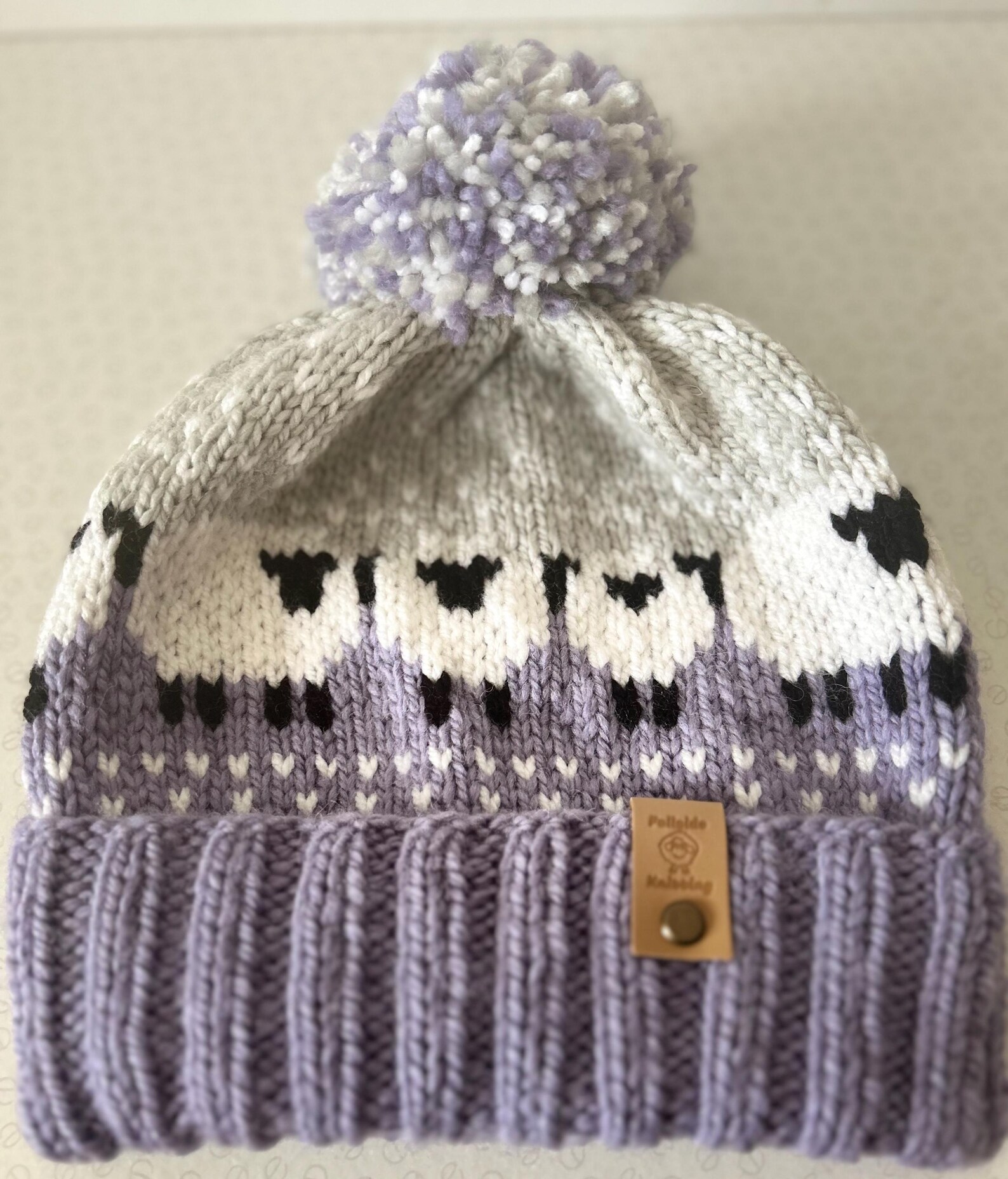 Lilac and Grey Sheep Hat - Etsy