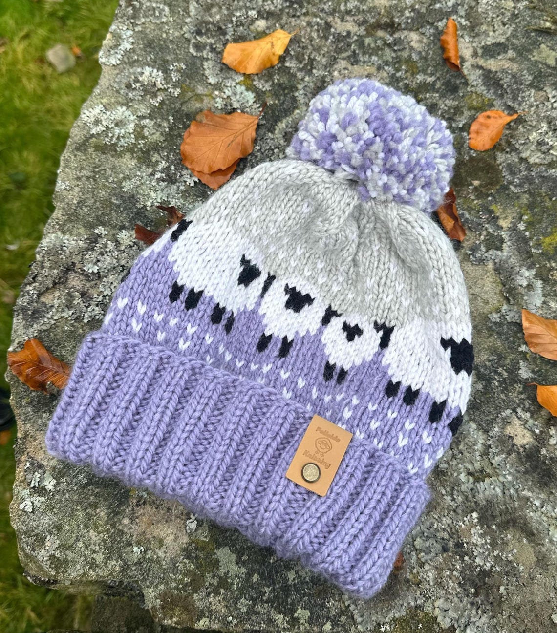 Lilac and Grey Sheep Hat - Etsy