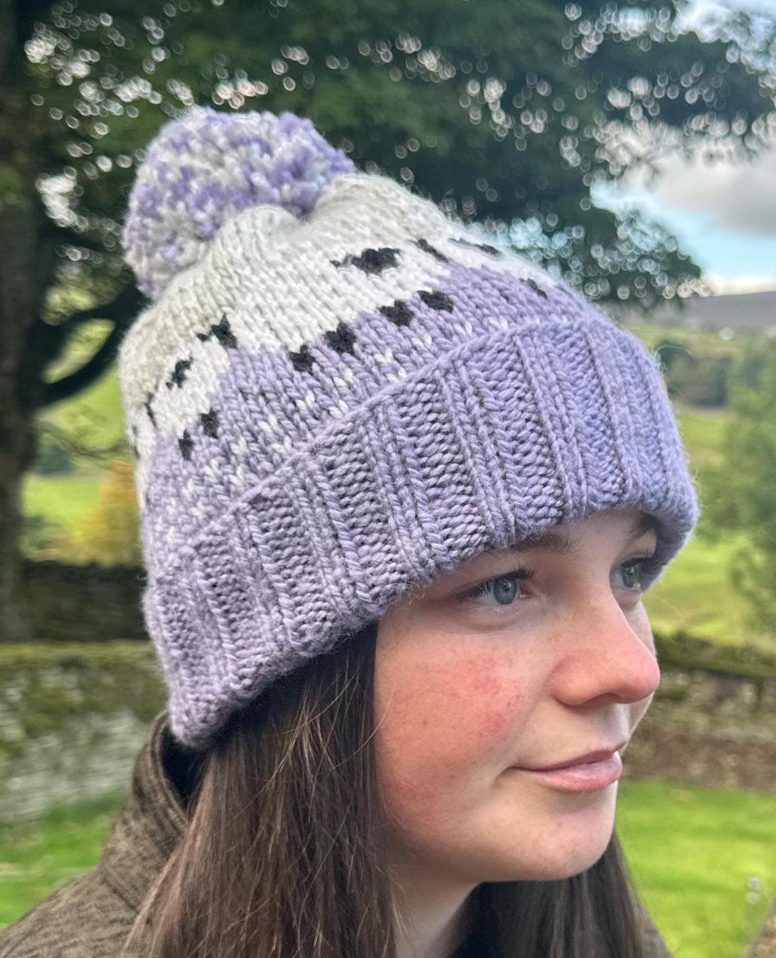 Lilac and Grey Sheep Hat - Etsy