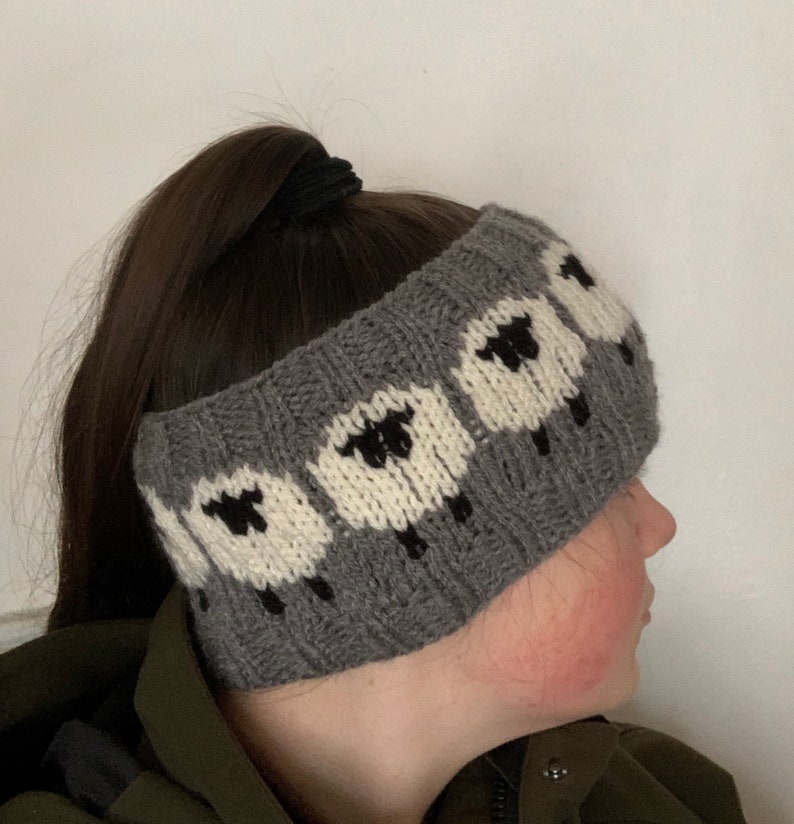 Hand Knitted Sheep Headband - Etsy