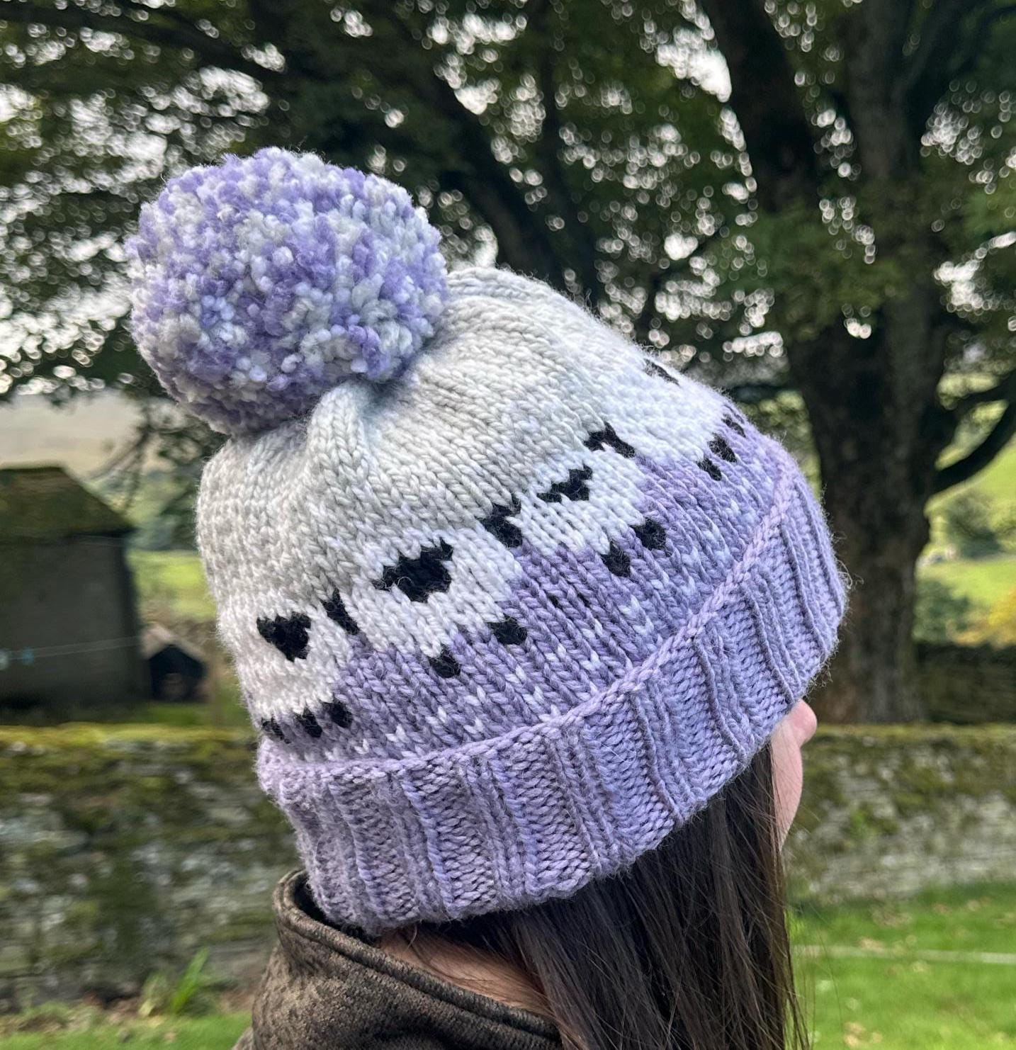 Lilac and Grey Sheep Hat - Etsy