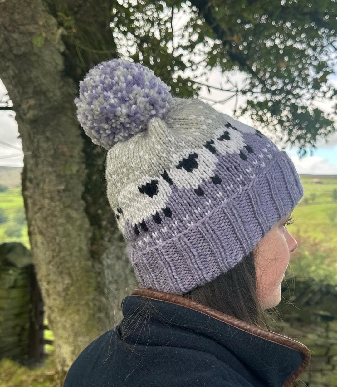 Lilac and Grey Sheep Hat - Etsy