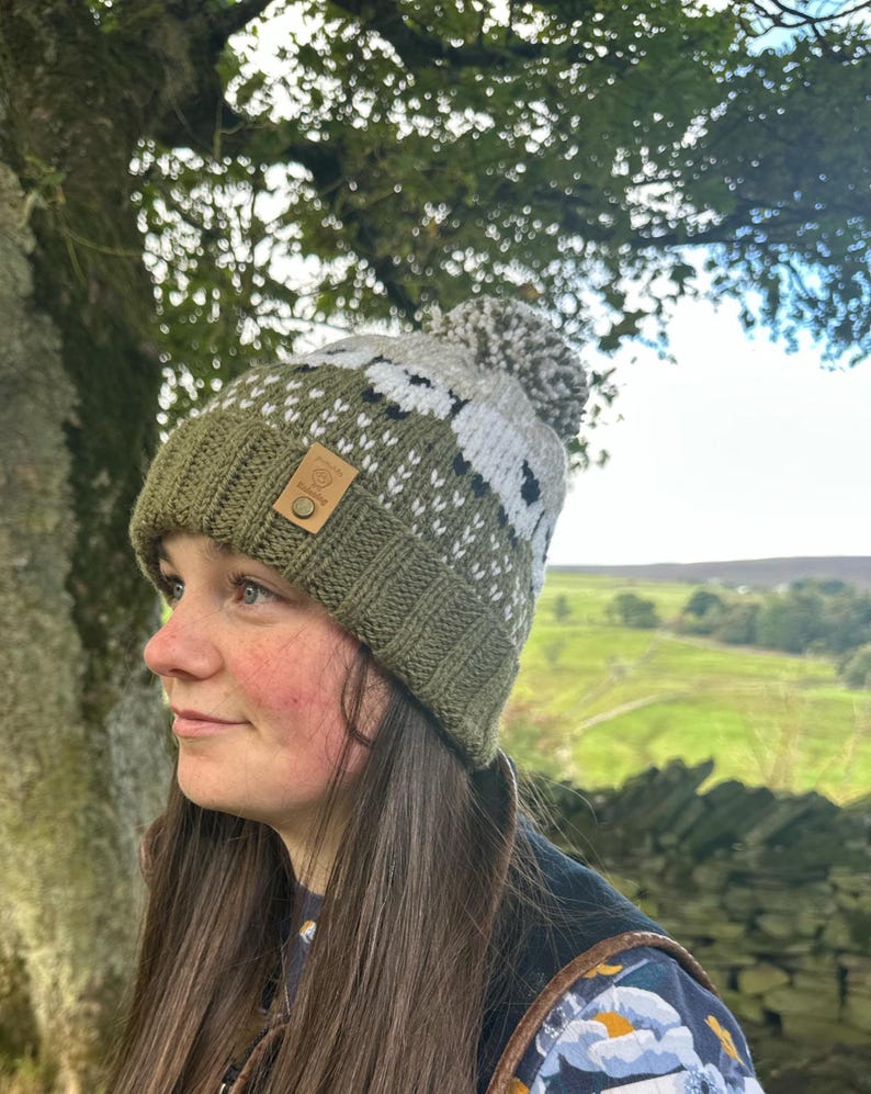 Green and Oatmeal Sheep Hat - Etsy