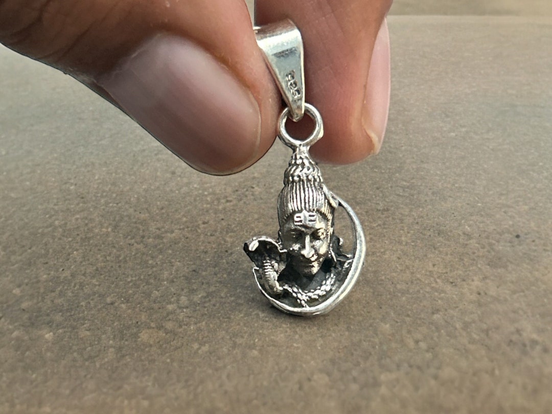 Handmade Sterling Silver Lord Shiva Pendant Necklace - Intricate Design ...