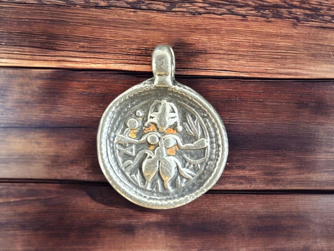 Antique 1950s Old High Grade Old Silver Kali Pendant. Rare Real Old Maa ...