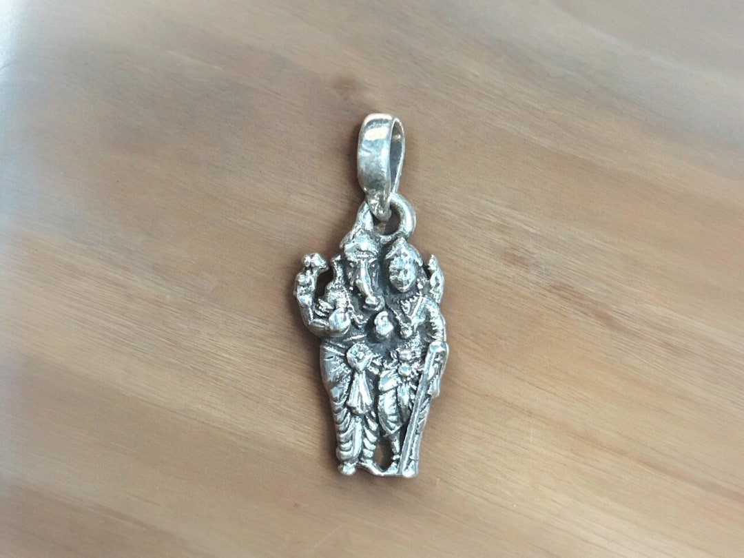925 Sterling Silver Lord Ganesha and Brother Kartikeya Pendant ...