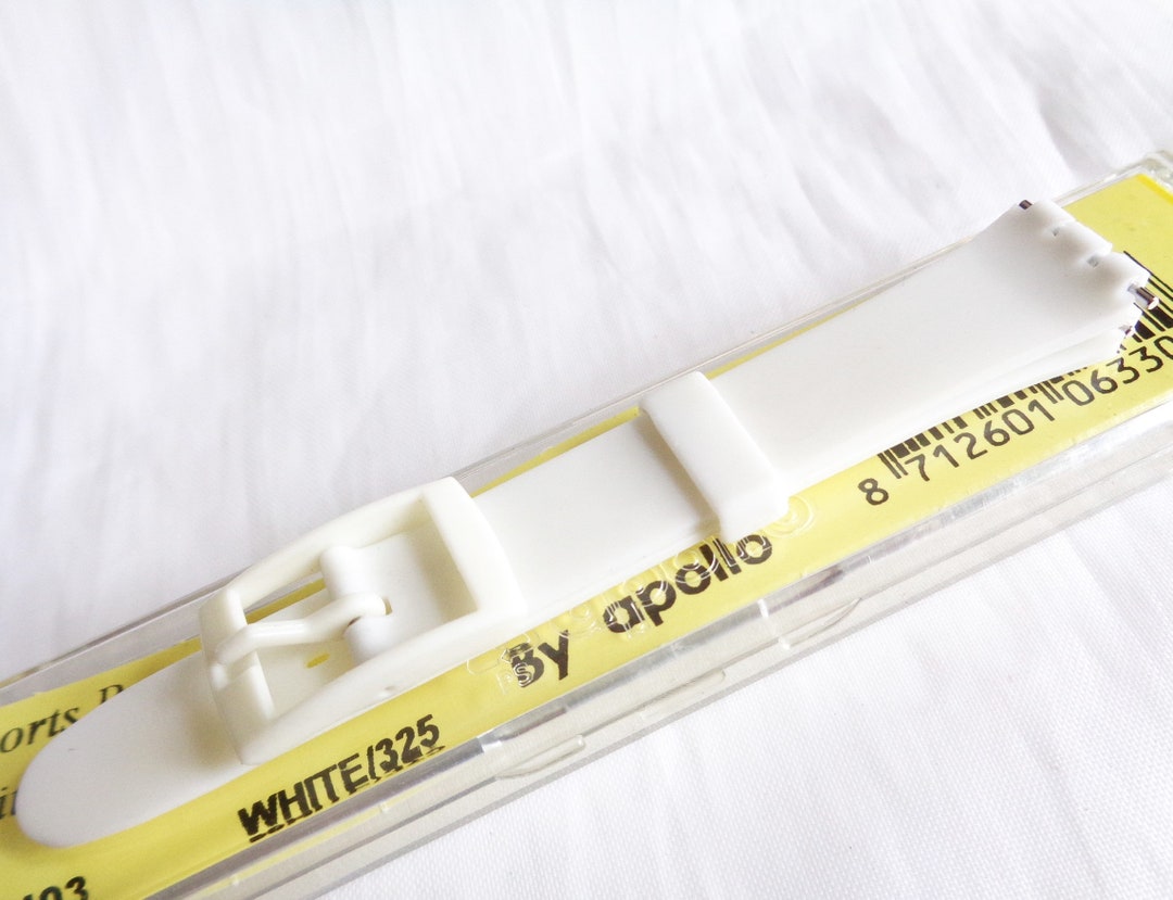 Apollo 12 Mm New Old Stock White Sport Resin Watch Strap for Casio ...