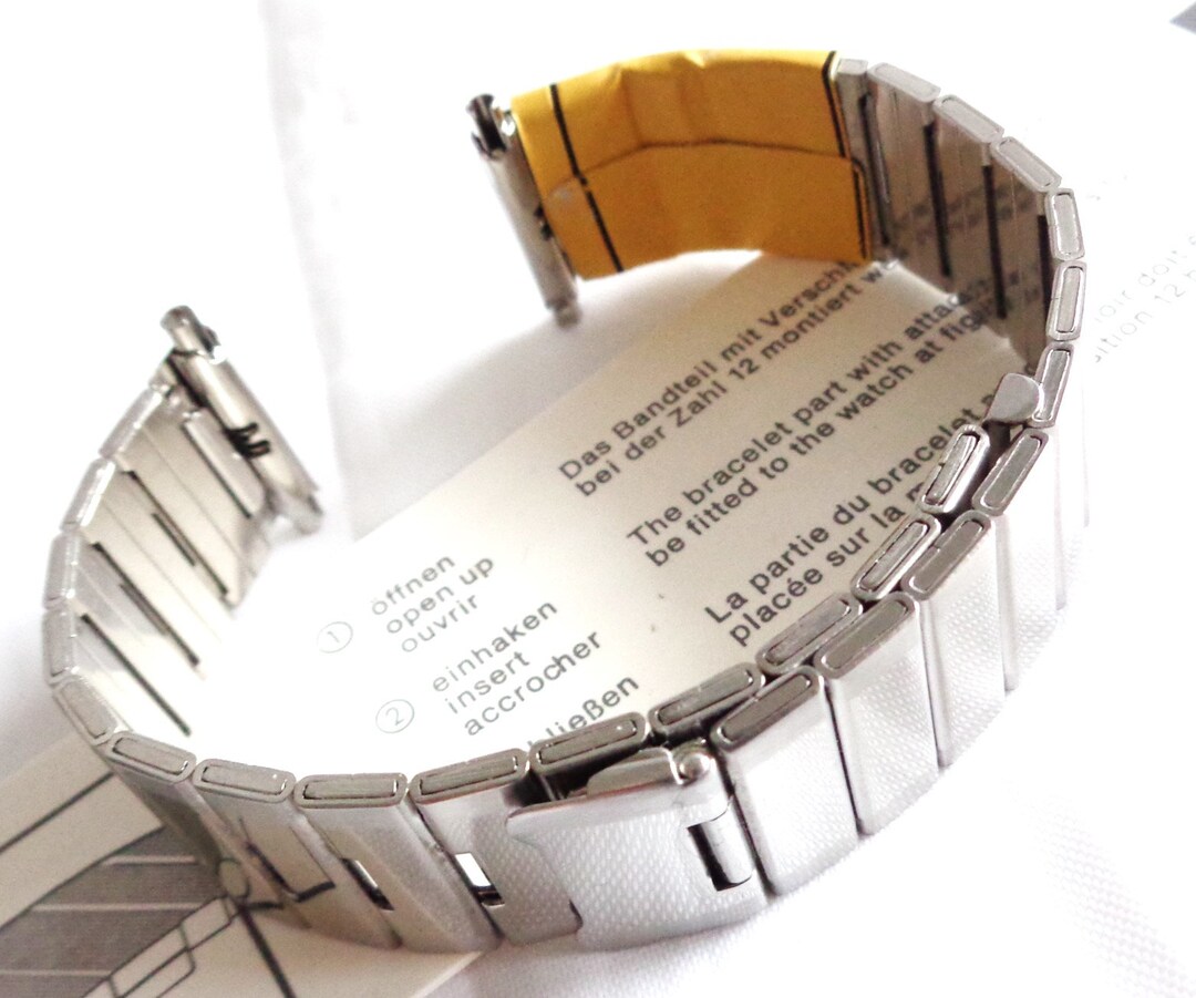 Vintage 18mm -22mm Expandro West German Stainless Steel Expandable Mens ...