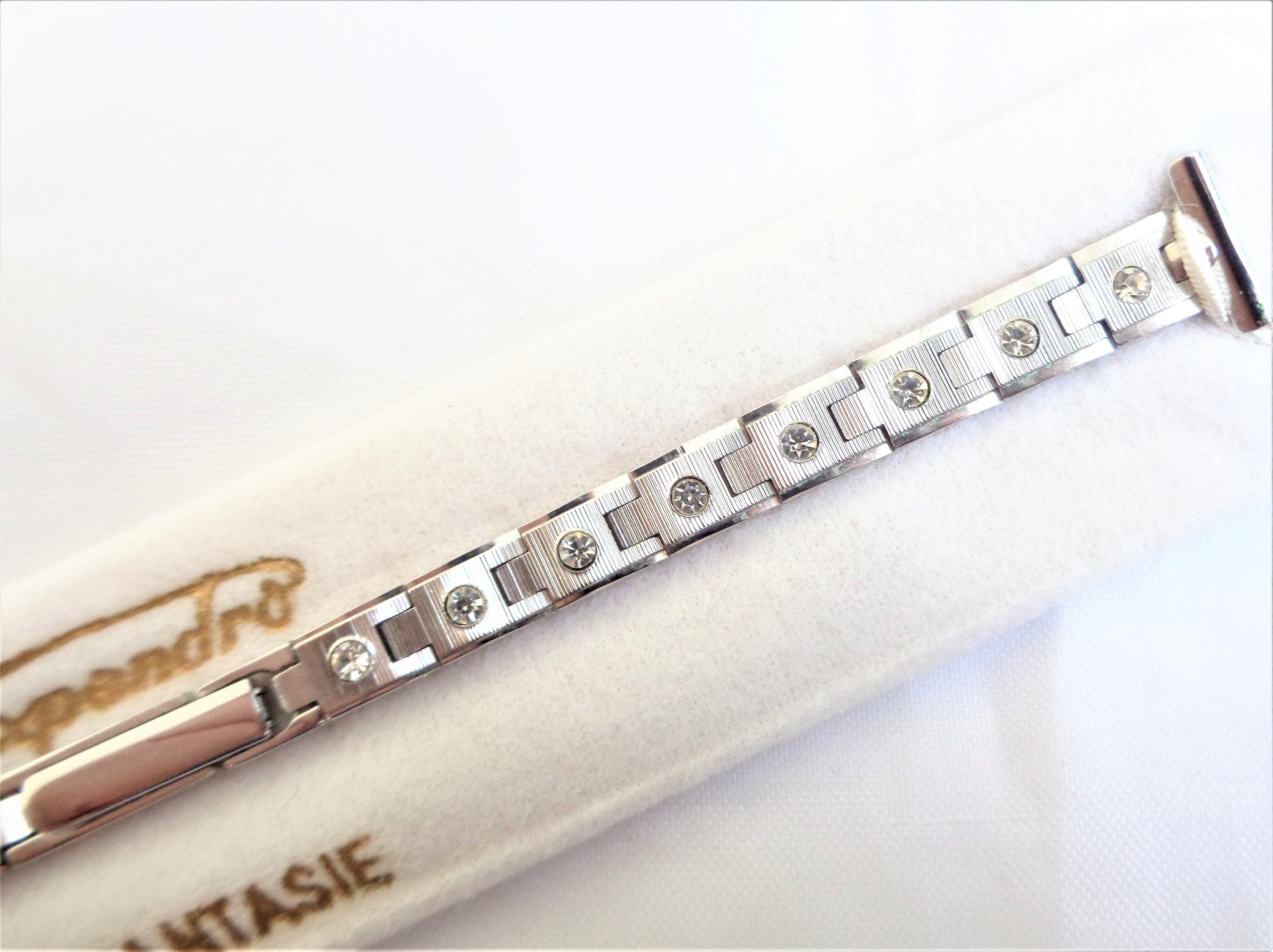 Vintage 12mm Expandro Rhodium Plated Ladies New Old Stock Watch ...